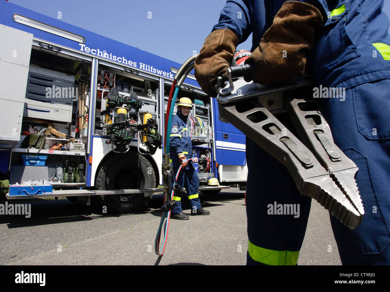 THW, technical support, rescue group Stock Photo - Alamy