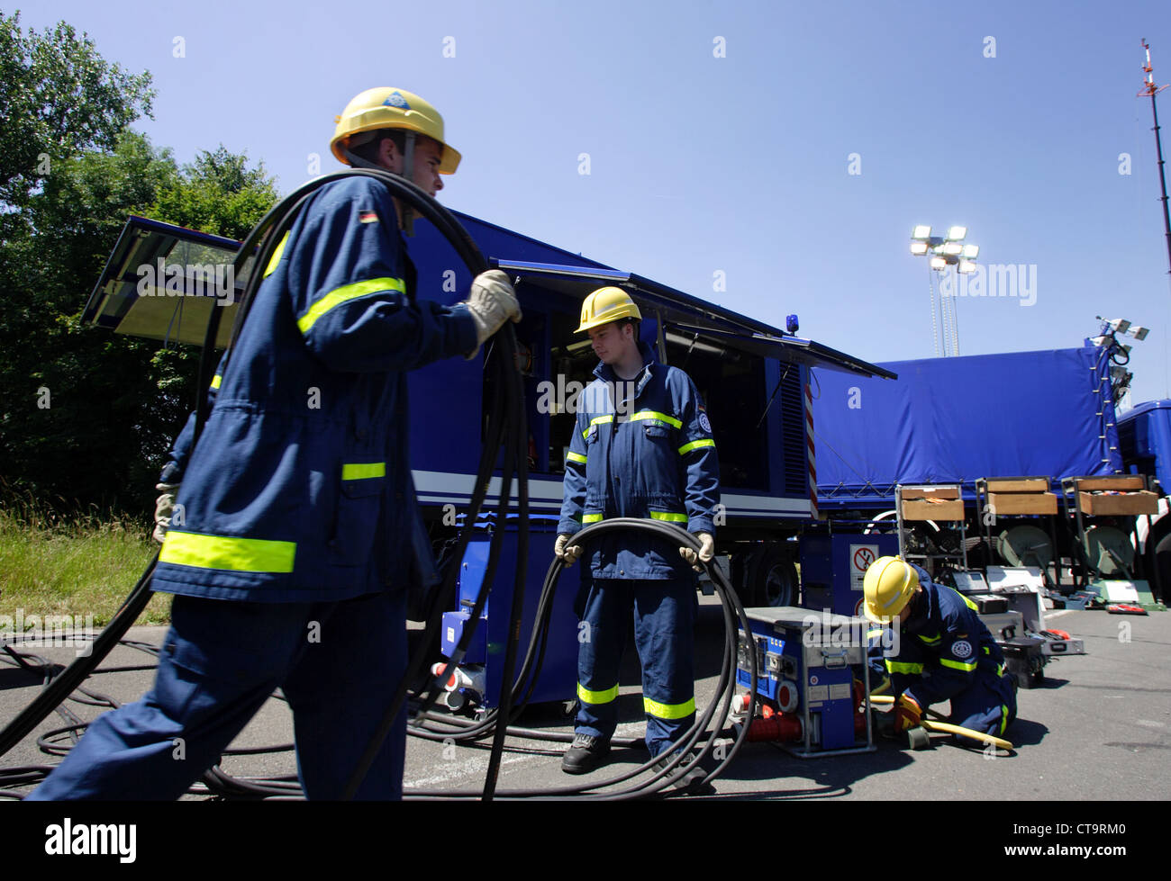 THW, technical support, Section electric supply Stock Photo - Alamy