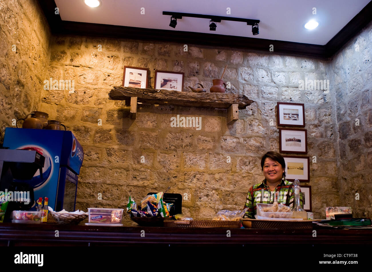 Cell converted to snack bar, Museo Sugbo, Cebu City, Philippines Stock ...