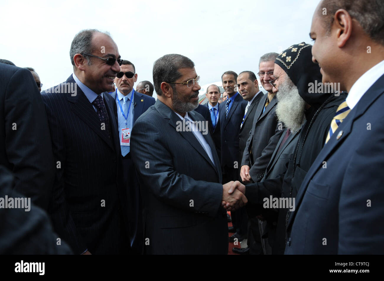 Newly-elected Egyptian President Mohamed Morsi attends the African ...