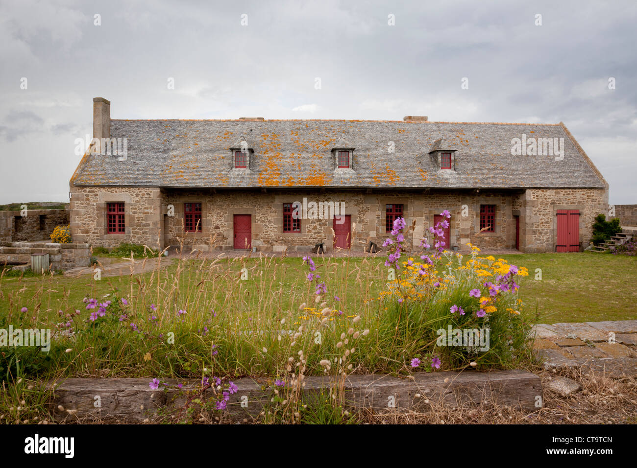 Barracks building, Fort National, St Malo, Brittany, France Stock Photo ...