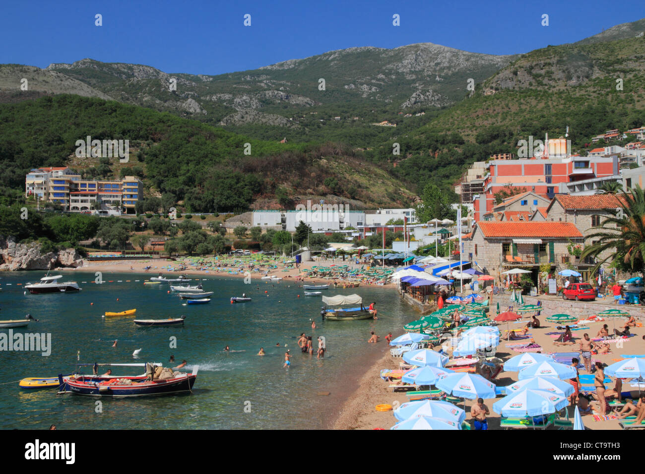 Montenegro Przno beach Stock Photo - Alamy