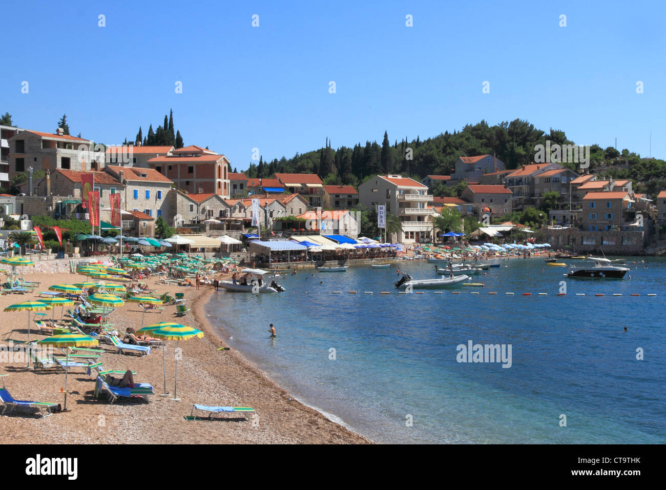 Montenegro Przno beach Stock Photo - Alamy