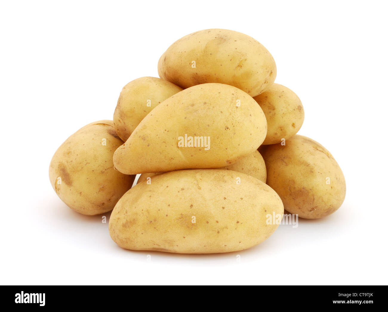 Pile of potatoes isolated on white background Stock Photo - Alamy