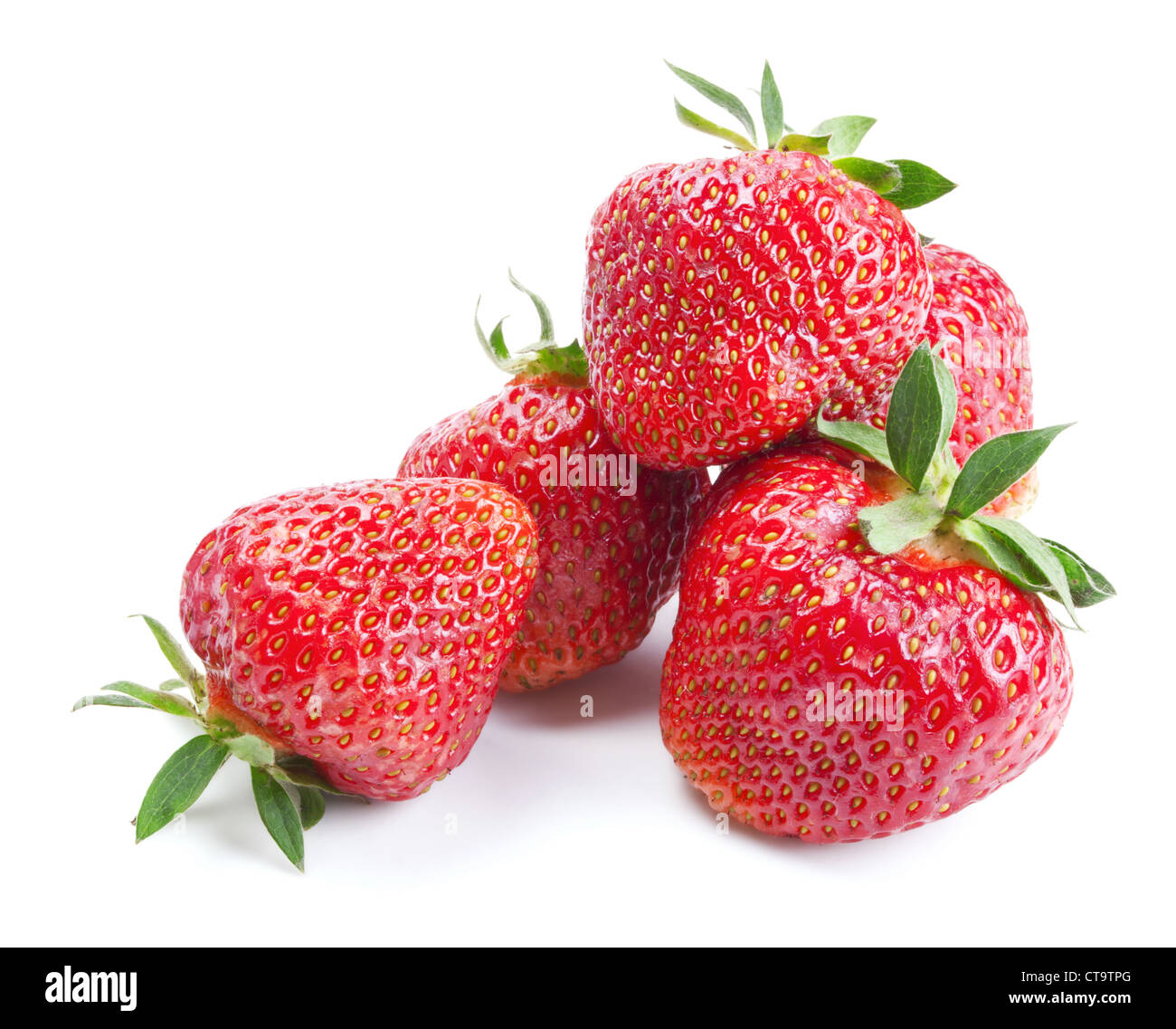 Strawberries isolated on white background Stock Photo - Alamy