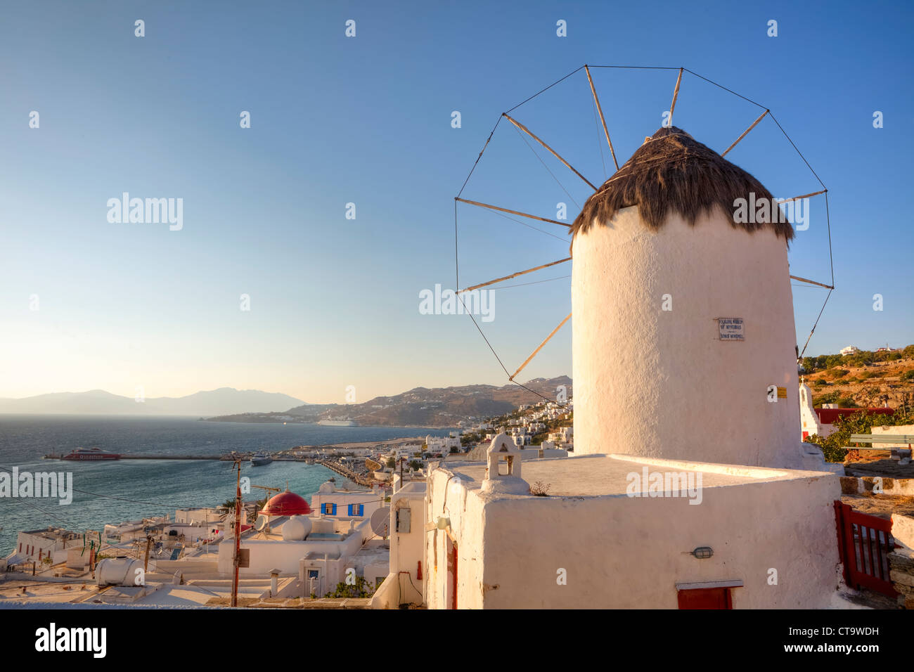 Ano Myli, upper mill mountain, Mykonos, Greece Stock Photo - Alamy