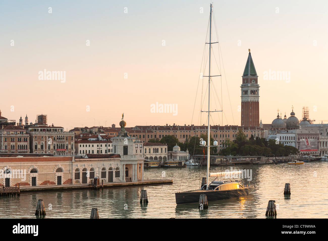 The Customs House, Dogana Di Mare, and the Campanile, Venice, Italy ...