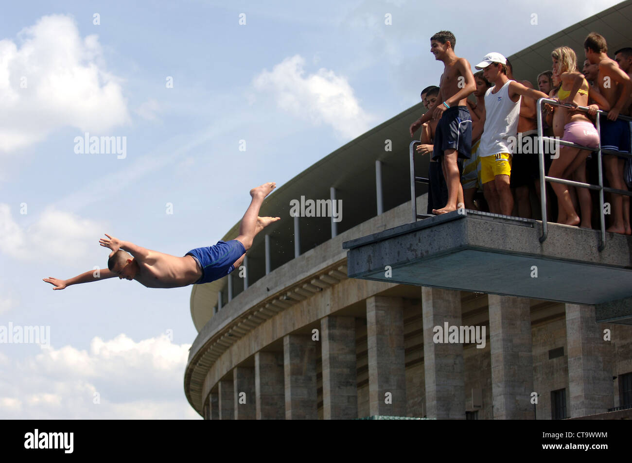 Dive in Olympic bathroom, Berlin Stock Photo - Alamy