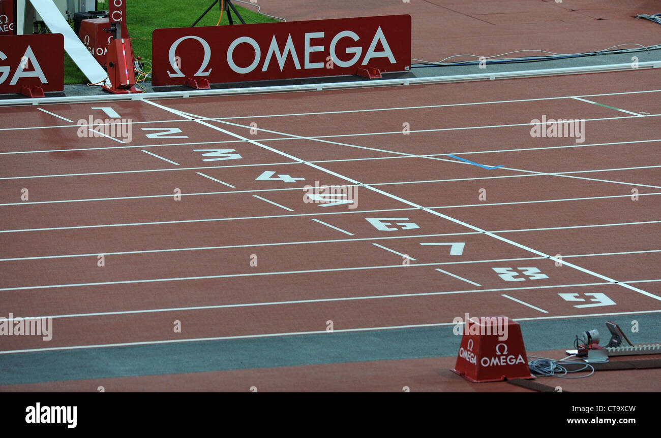 View of a Running Track in an Athletics Stadium Stock Photo - Alamy