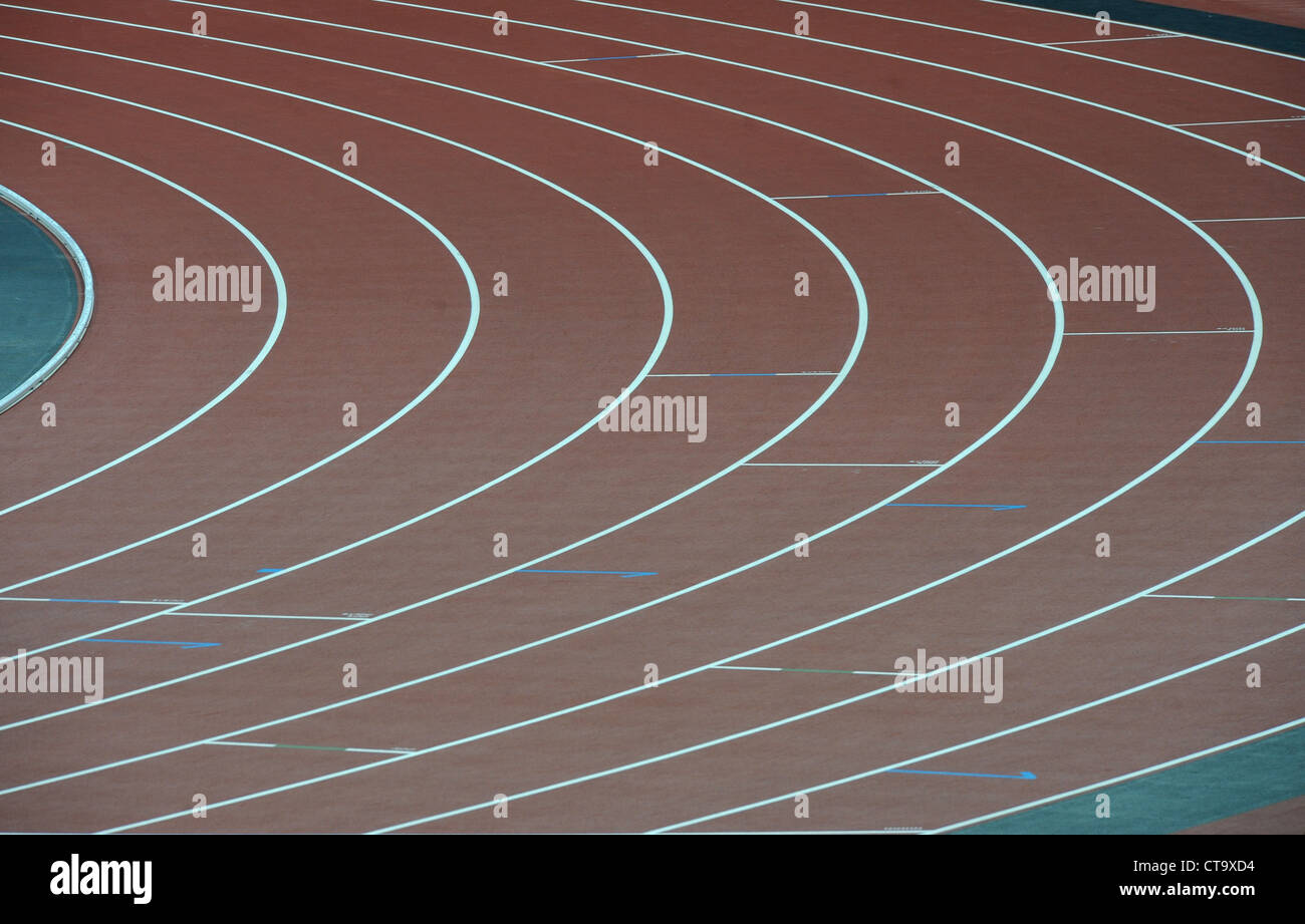 View of a Running Track in an Athletics Stadium Stock Photo - Alamy