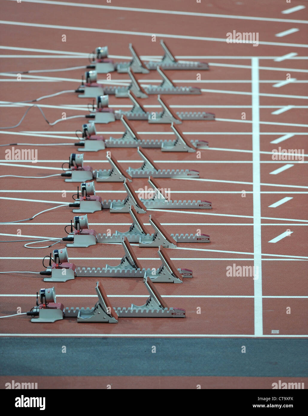 View of a Running Track in an Athletics Stadium Stock Photo - Alamy