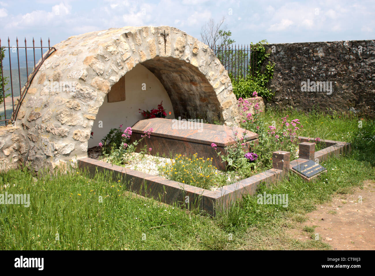 Grave of François Berenger Saunière Rennes le Chateau Aude France Stock ...