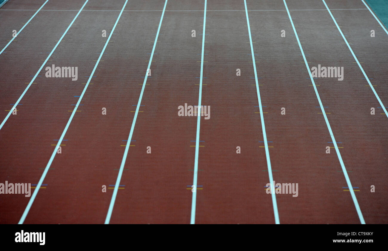 View of a Running Track in an Athletics Stadium Stock Photo - Alamy