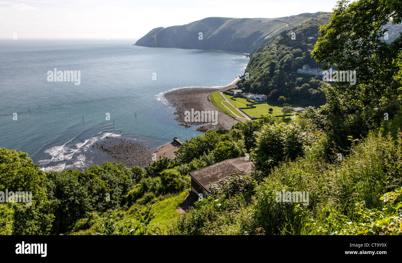 View towards Foreland Point over the Lyn estuary Lynmouth and Lynton ...