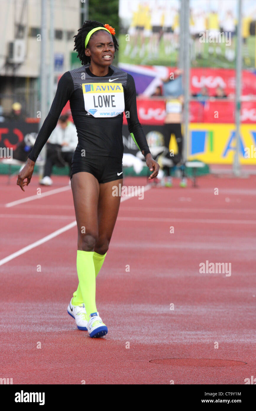Chaunte LOWE (USA) in the womens High Jump at the AVIVA 2012 London ...