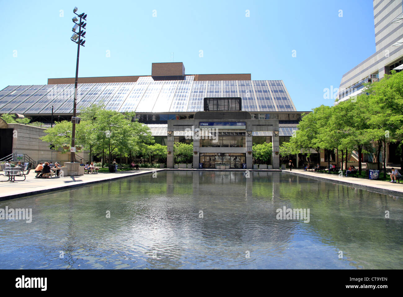 A view of the North York Centre and Mel Lastman Square in Toronto Stock ...