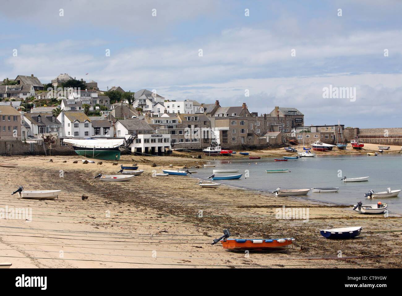 The harbour and beach, Town beach, Hugh Town, St Mary’s Scilly Isles ...