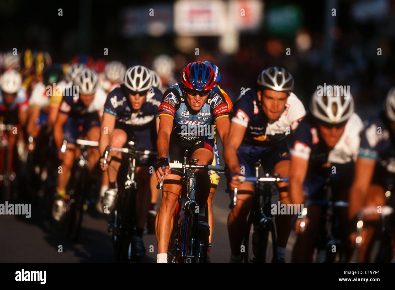Lance Armstrong competing for the US Postal Service Team at the 1998 ...