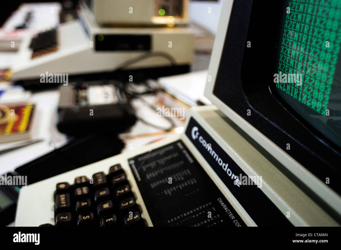 Historic Commodore computers on the Vintage Computer Fair Stock Photo ...