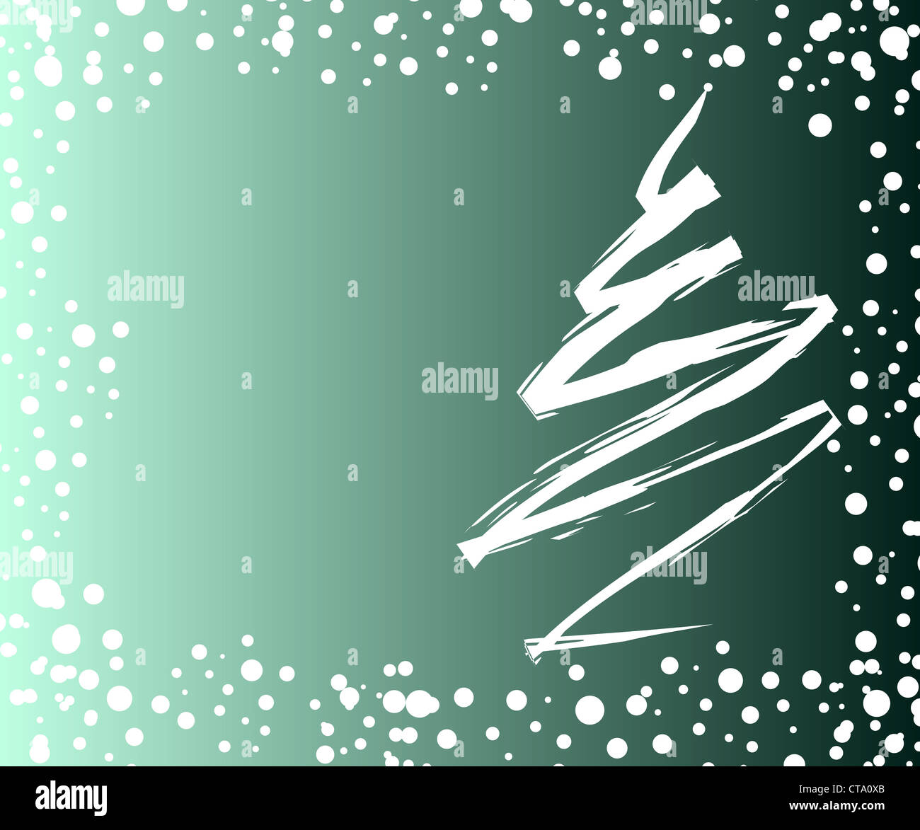 Christmas tree with snow border Stock Photo - Alamy