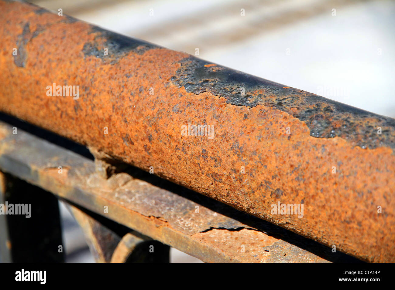 A rusty iron support bar Stock Photo - Alamy