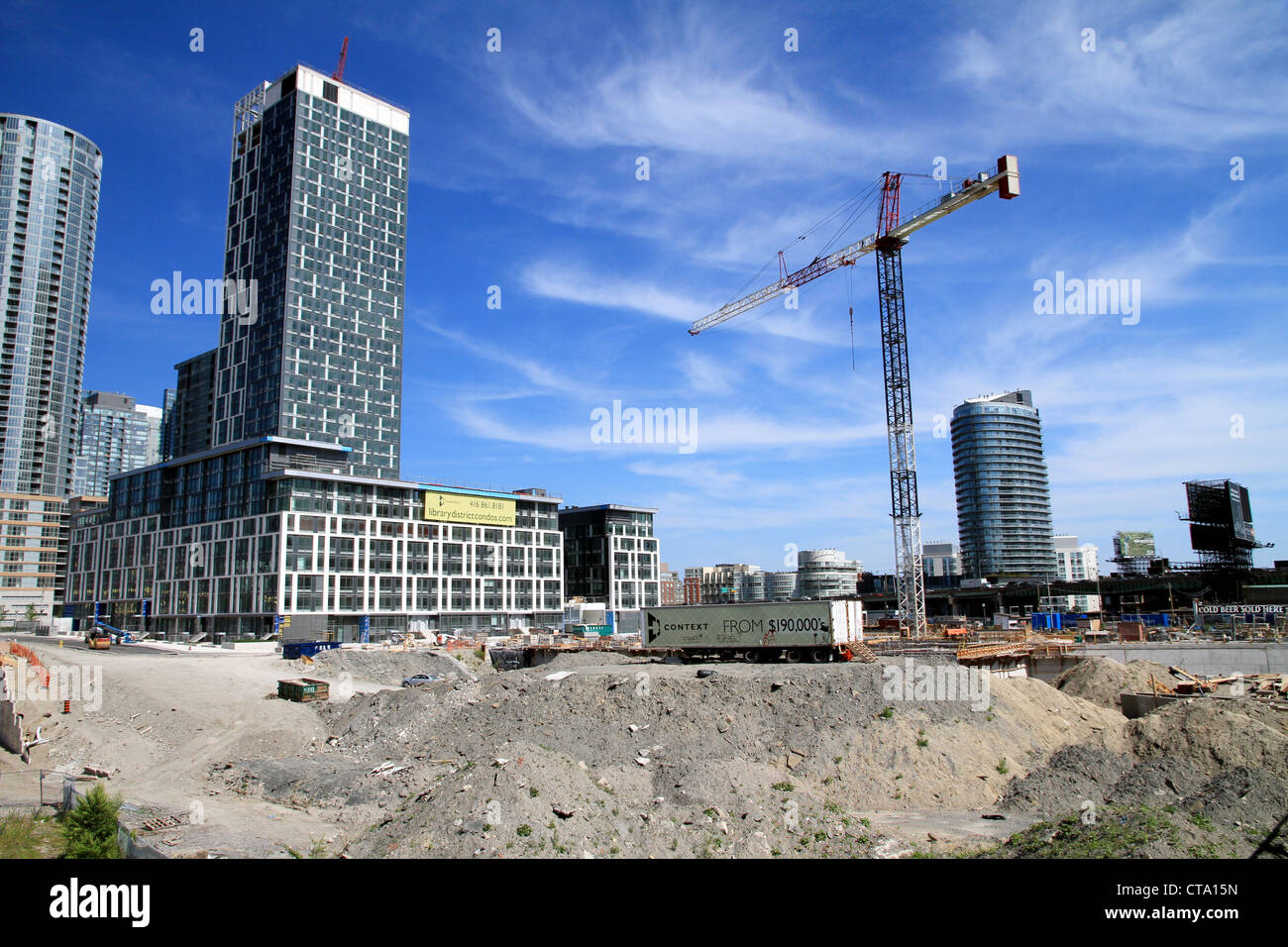 A construction site in Toronto Stock Photo - Alamy