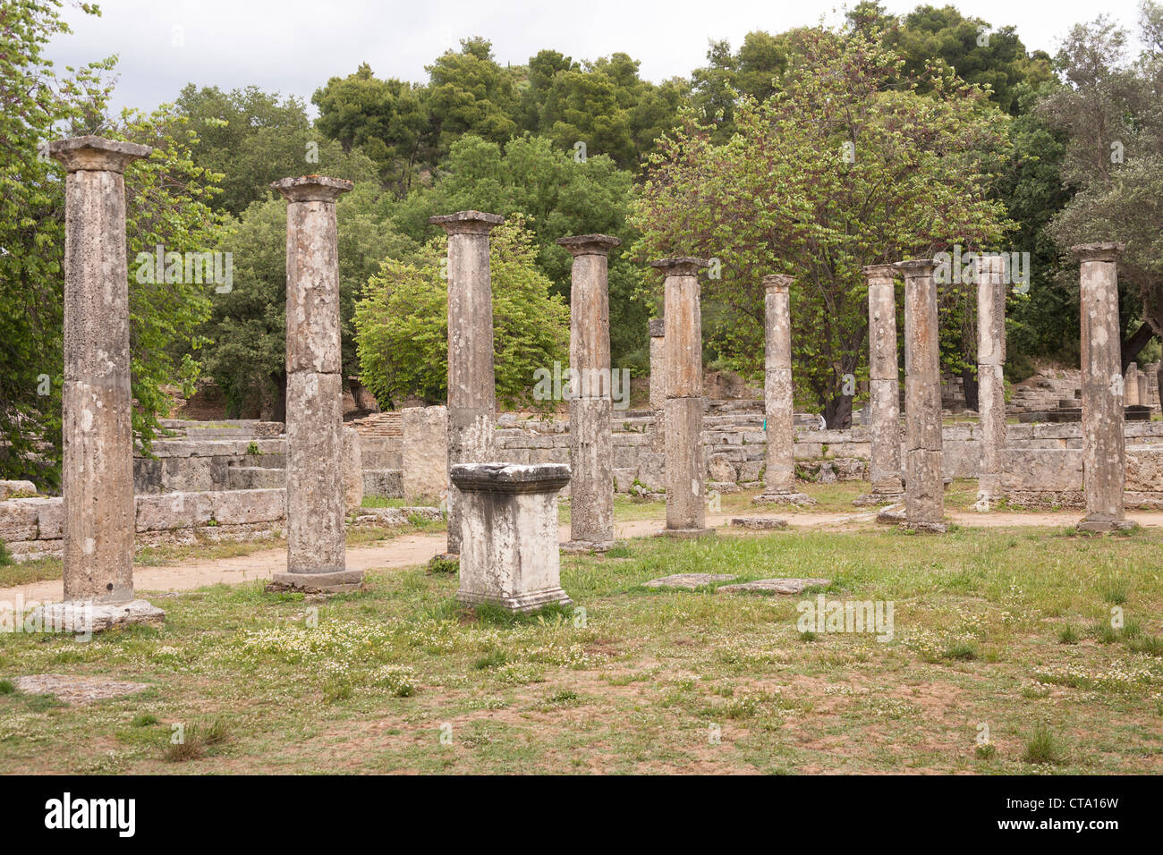 The Palaestra, Olympia, Greece Stock Photo - Alamy