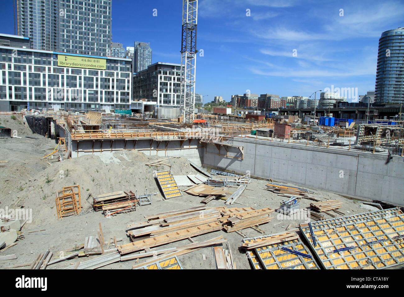A construction site in Toronto Stock Photo - Alamy