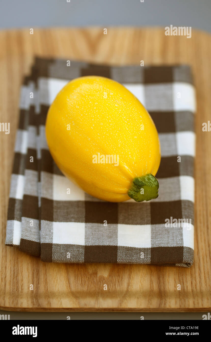 Yellow Round Courgette or Summer Squash Stock Photo - Alamy