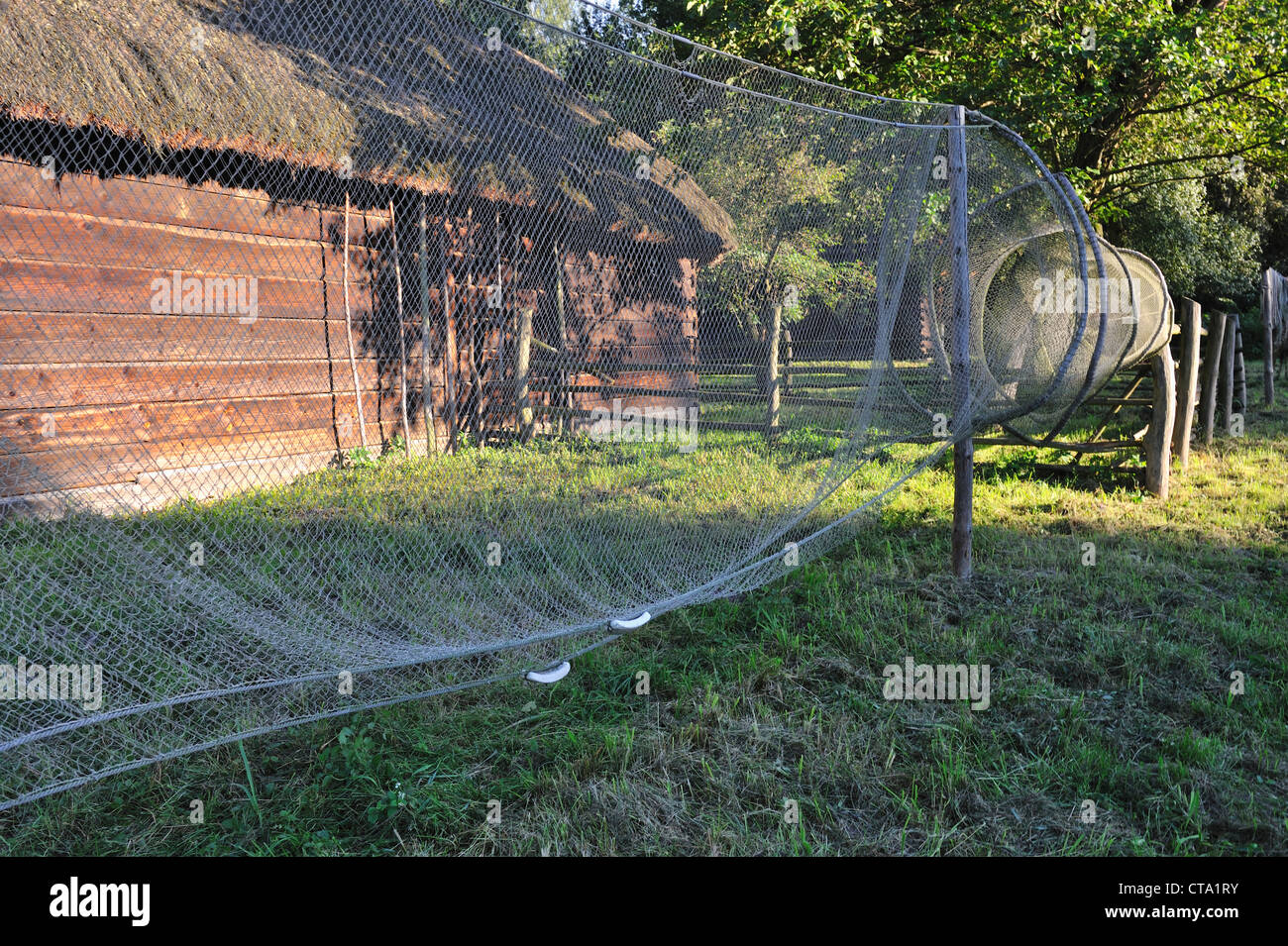 Drying fishing nets, Open Air Museum, Radom, Poland Stock Photo - Alamy