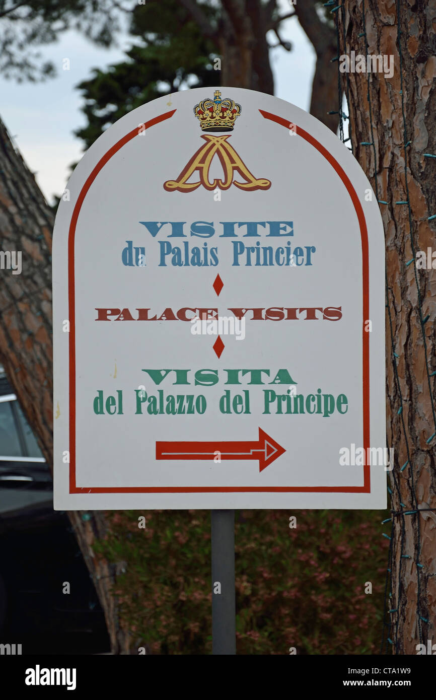 Monaco direction sign hi-res stock photography and images - Alamy