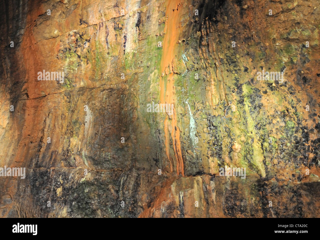 Rock patterns, Wookey Hole caves, Somerset, UK Stock Photo - Alamy