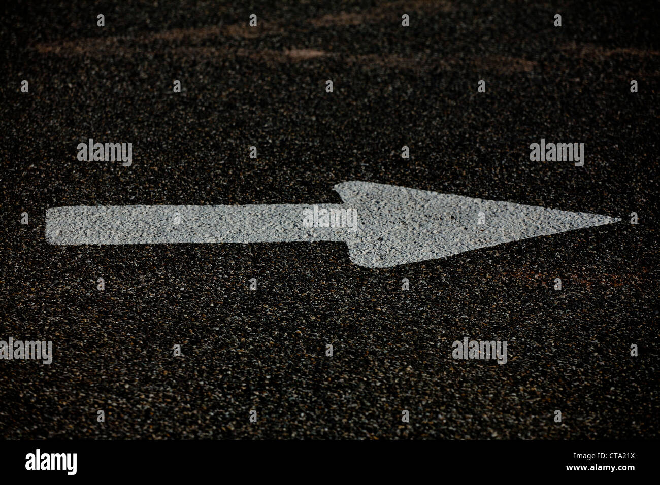 Parking lot directional arrow. (traffic flow arrow Stock Photo, Royalty ...