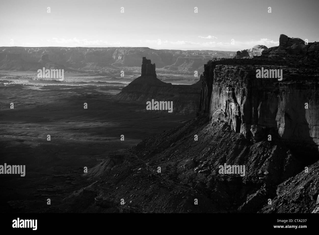 Distant rock formations, Canyon Lands National Park, Utah Stock Photo ...
