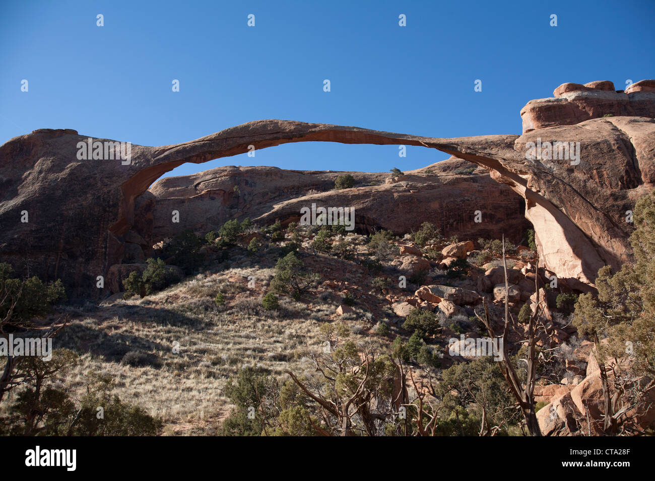 Landscape Arch, Arches National Park, Utah Stock Photo - Alamy