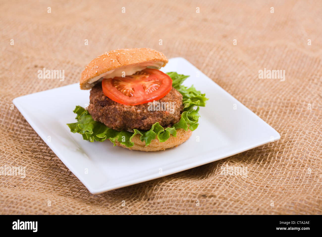 Vegan Beet Burger Stock Photo - Alamy