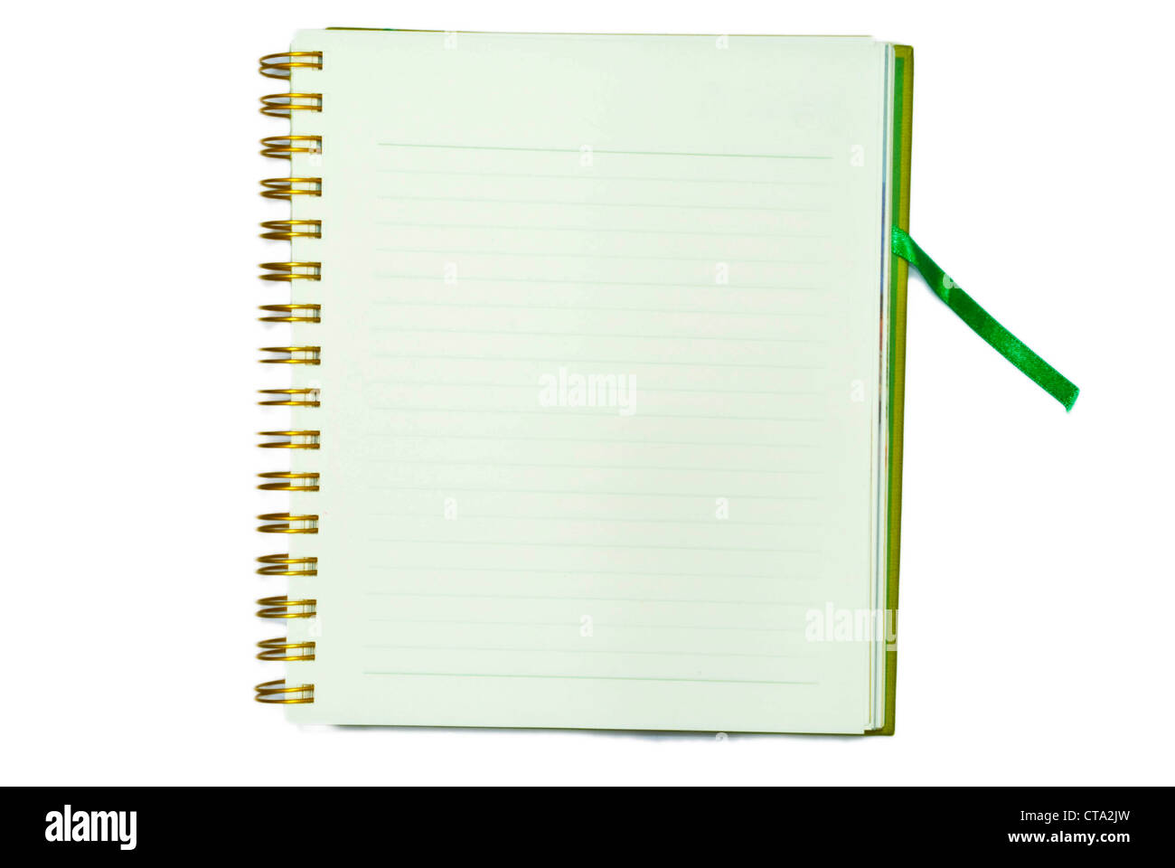 Green notebook bookmark Stock Photo - Alamy