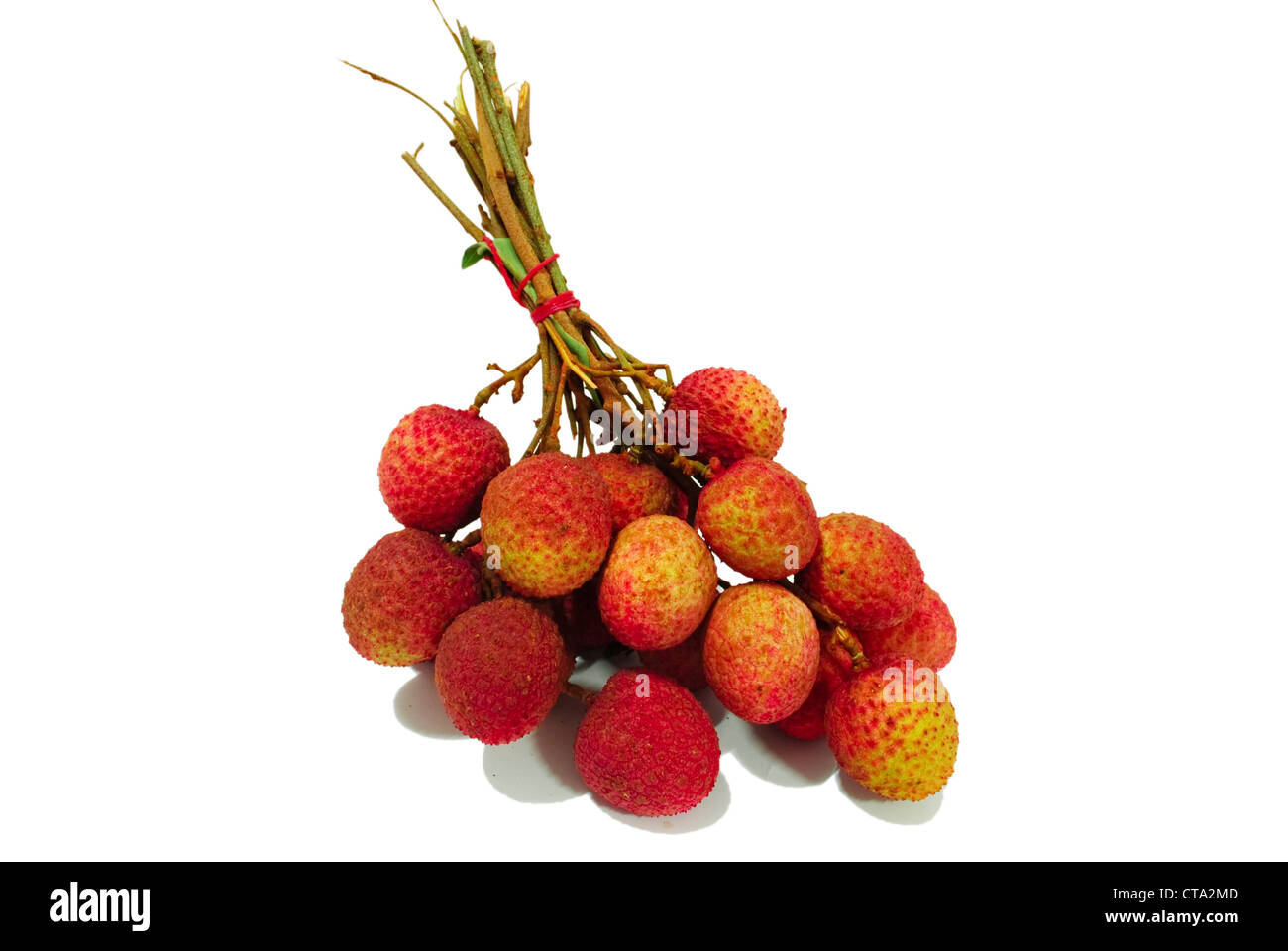 Fresh lychees on white Stock Photo - Alamy