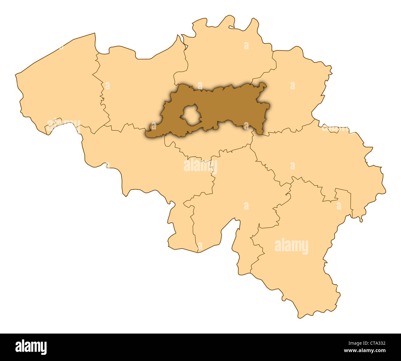Vlaams brabant outline map hi-res stock photography and images - Alamy
