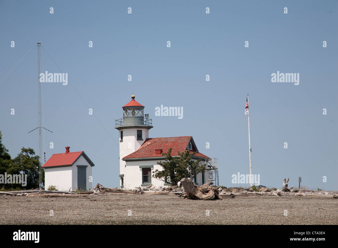 The Alki Point Lighthouse on the Puget Sound Washington State Stock ...