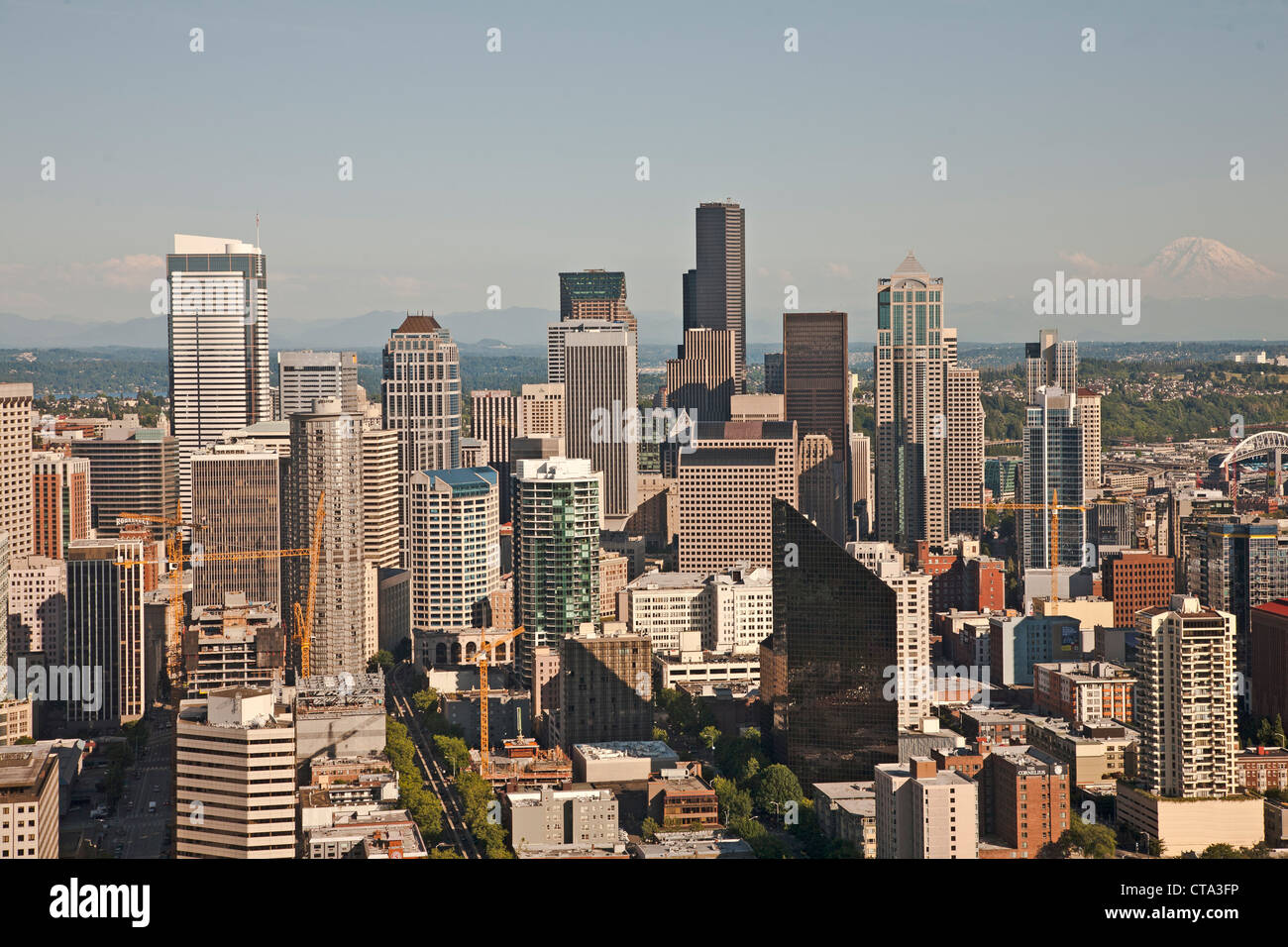 Seattle skyline viewed from the Space Needle Stock Photo - Alamy