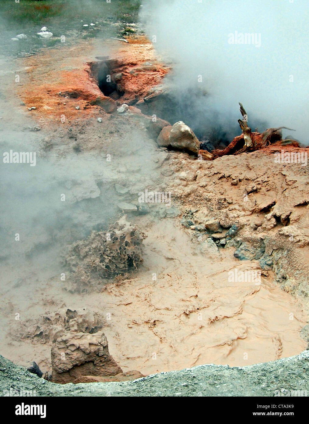 Red Spouter, Fountain Paintpots, Yellowstone National Park Stock Photo ...
