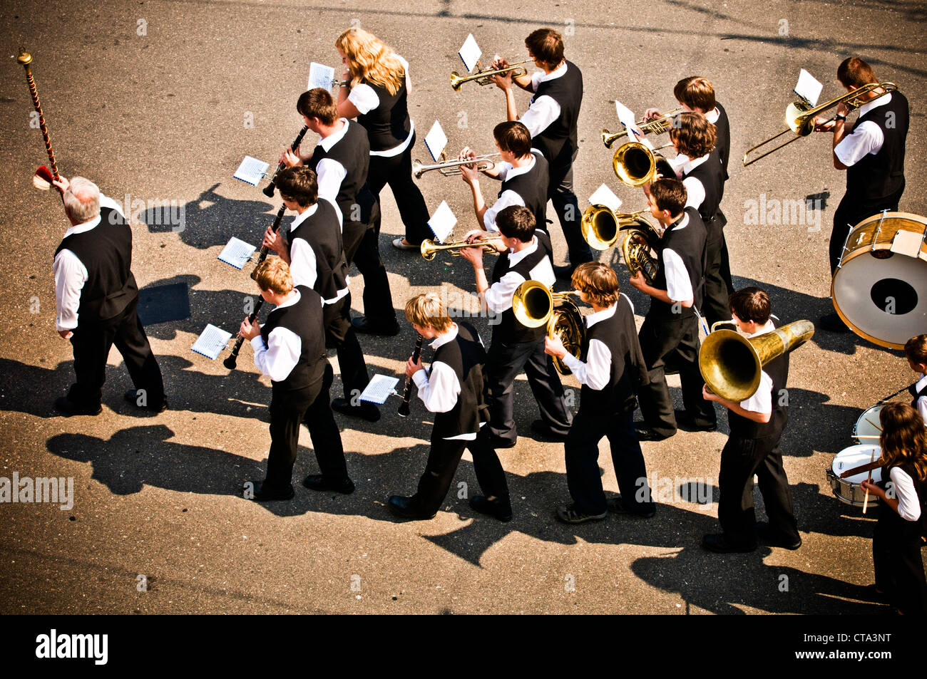 street music band marching Stock Photo - Alamy