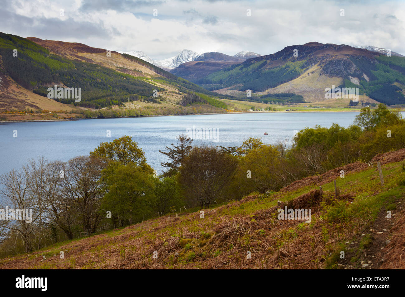 Looking south east from Letters across Loch Broom towards Beinn Dearg ...