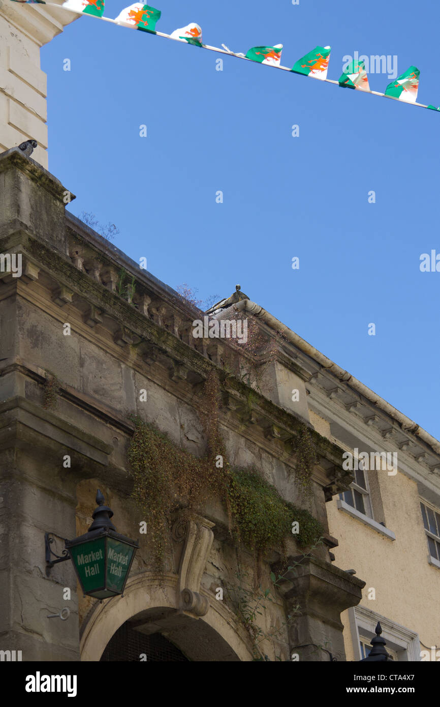 Old Market building in Brecon Stock Photo - Alamy