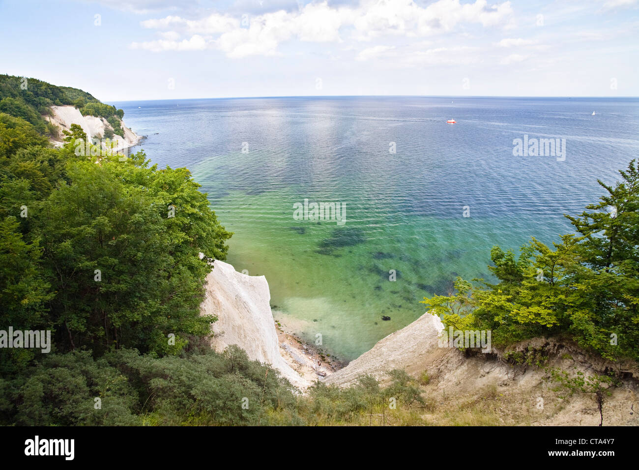 Chalk cliff coast, Ruegen, Jasmund National Park, Germany, Europe Stock ...