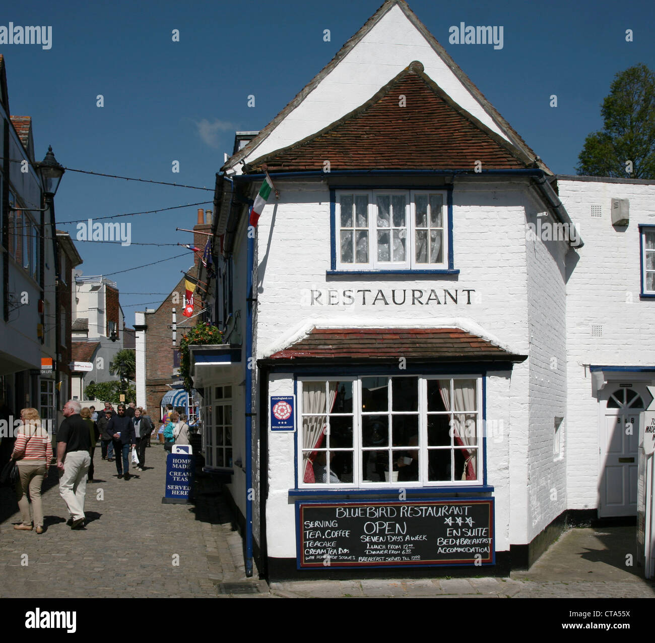 England Hampshire Lymington Restaurants and shops in Quay Street which ...
