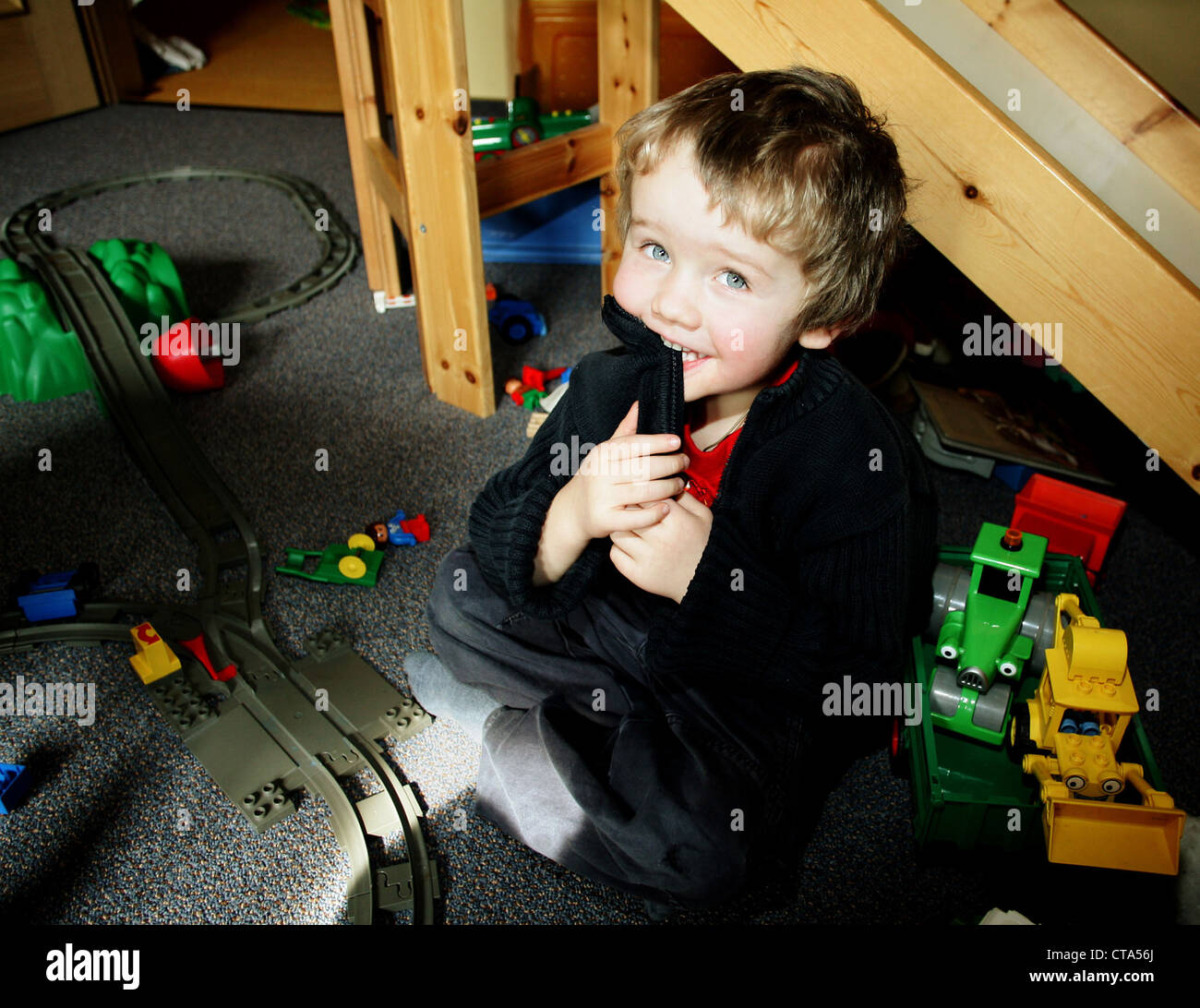Deaf since birth boy can hear through Chochlear implant Stock Photo - Alamy
