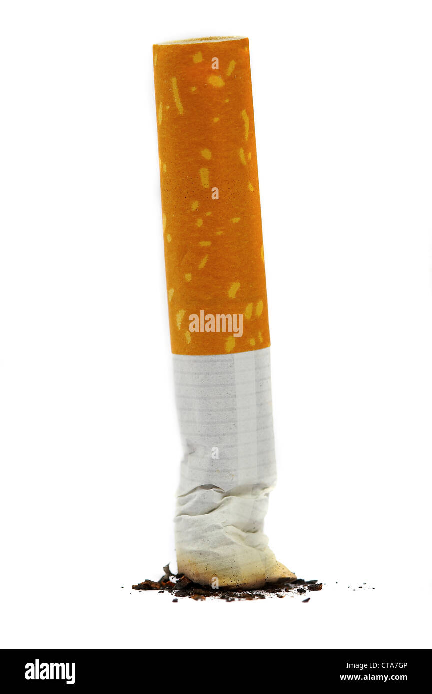 The extinguished stub of a cigarette. A bad habit Stock Photo - Alamy