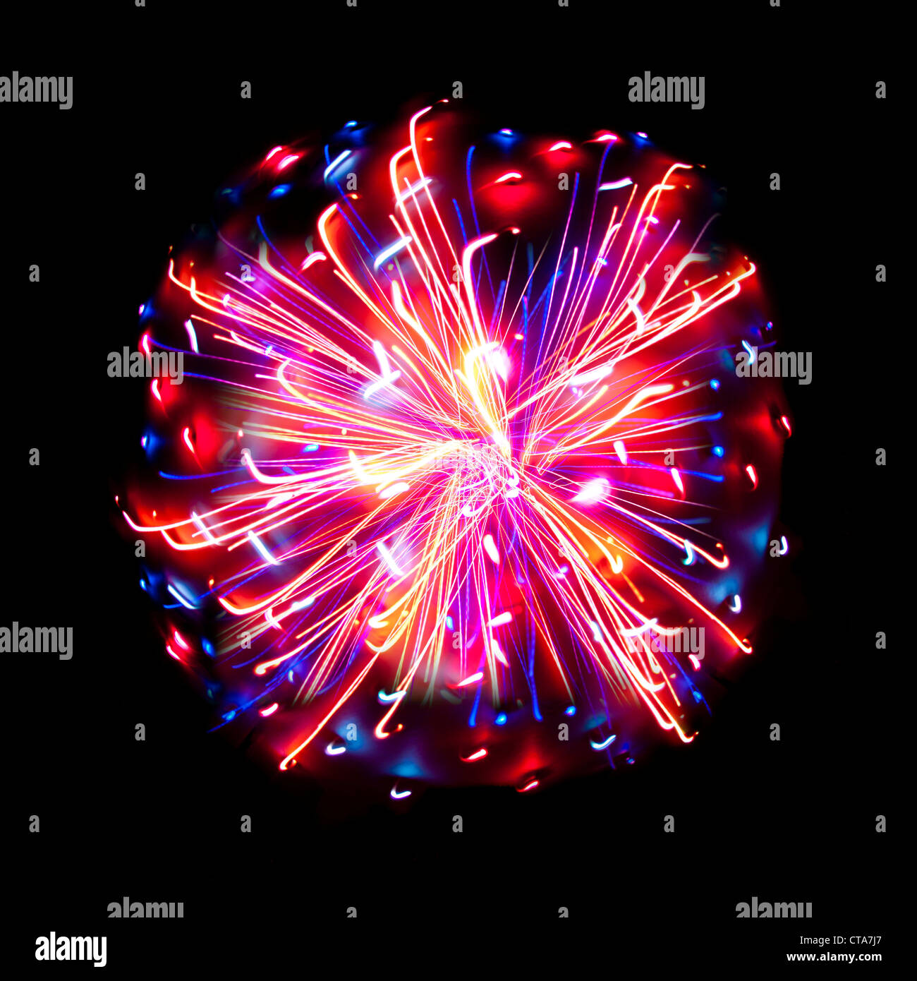 light sphere on a black background isolated Stock Photo - Alamy